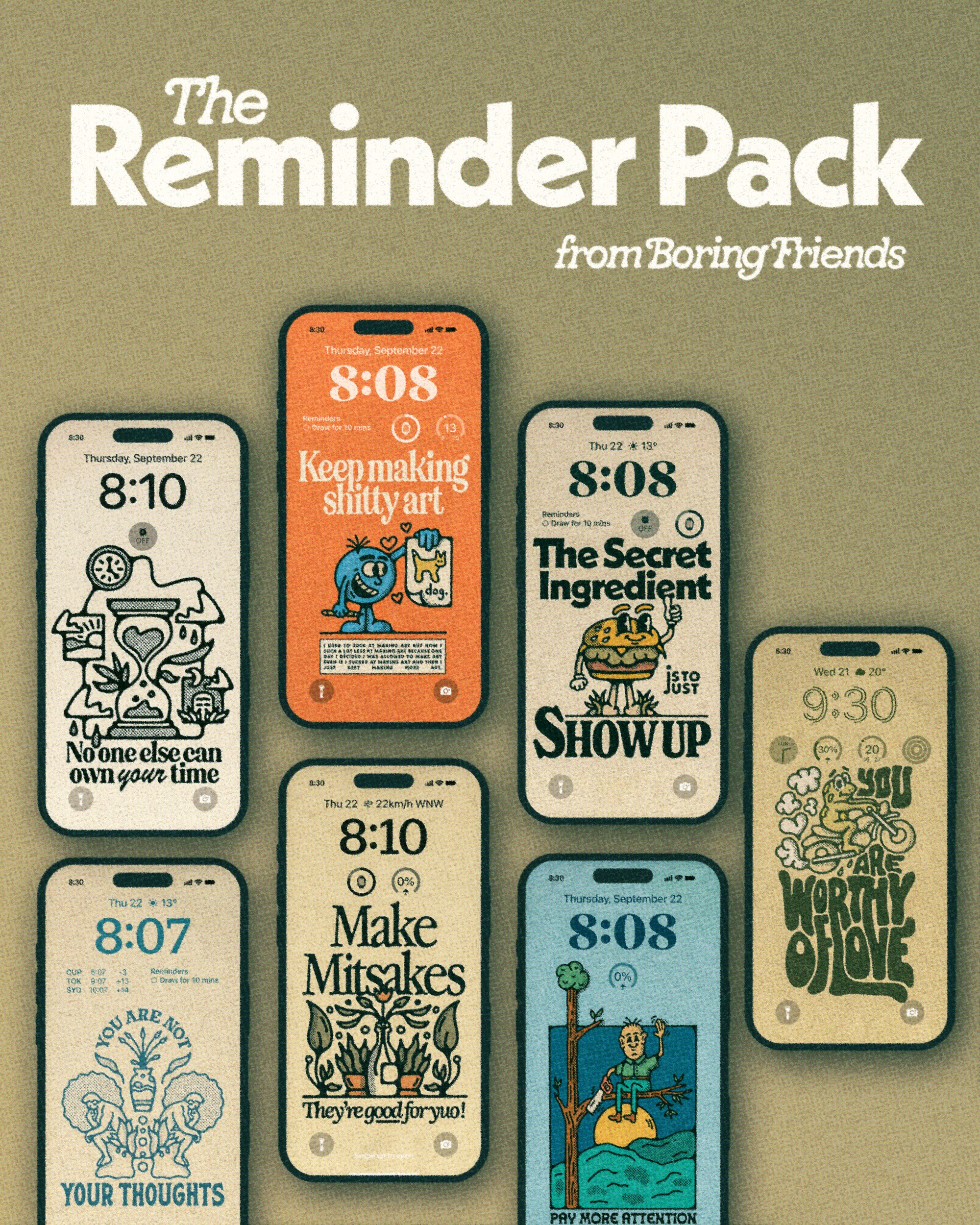 Wallpaper Bundle – Boring Friends